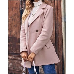 Jackets & Coats | Classic Pink Button Jacket Coat | Poshmark